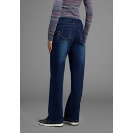 Kangaroos Damen Weite Jeans, blau, Gr. 34, Denim/Jeans, Obermaterial: 98% Baumwolle, 2% Elasthan, Jeans