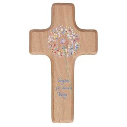 Kinderkreuz aus Buchenholz - Segen f&uuml;r deinen Weg (1 St&uuml;ck)