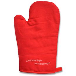 K&uuml;chen Handschuh Gottes Segen in Rot