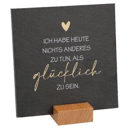 Schiefertafel - Gl&uuml;cklich sein