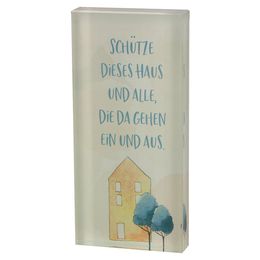 Glasquader zum Aufh&auml;ngen - Haussegen (1 St&uuml;ck)