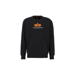 Sweater Alpha Industries "Basic Sweatshirt Rubber ML", Damen, Gr. XS, schwarz, Obermaterial: 80% Baumwolle, 20% Polyester, regular fit, Sweatshirts Sweater