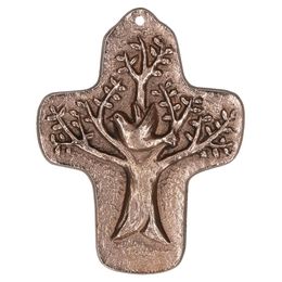Kommunionkreuz aus Bronze - Lebensbaum mit Segenstaube (1 St&uuml;ck)