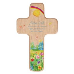 Kinderholzkreuz - Lieber Gott, begleite mich... (1 St&uuml;ck)