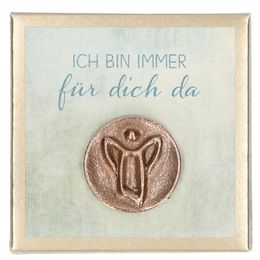 Engel-Plakette aus Bronze - Ich bin immer f&uuml;r dich da (1 St&uuml;ck)