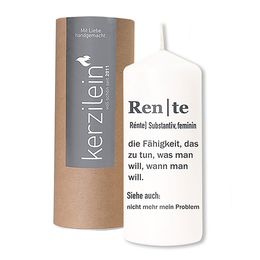 Kerze &raquo;Rente&laquo;