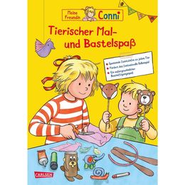Carlsen Verlag Conni Gelbe Reihe (Besch&auml;ftigungsbuch): Tierischer Mal- und Bastelspa&szlig;