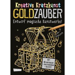 Carlsen Verlag Kratzbilder f&uuml;r Kinder: Kreative Kratzkunst: Goldzauber