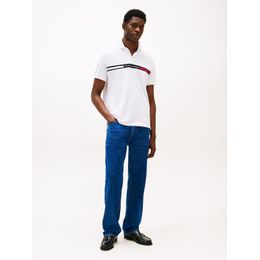 Tommy Hilfiger Herren Poloshirt "HILFIGER CHEST INSERT REG POLO", wei&szlig;, Gr. M, Piqu&eacute;, Obermaterial: 96% Baumwolle, 4% Elasthan, Shirts