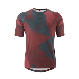 Gonso Herren Radtrikot "MASINO", rot, Gr. M, 92% Polyester (Recycelt), 8% Elasthan, Trikots, Herren MTB-Radshirt kurzarm, leichtes Fahrradtrikot,