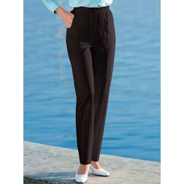 COME ON Damen Schlupfhose, braun, Gr. 44, unifarben, 62% Polyester, 36% Viskose, 2% Elasthan, Hosen
