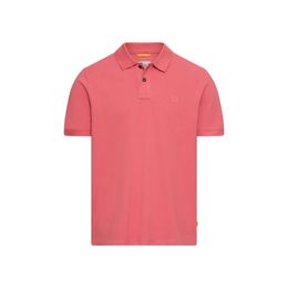 Camel Active Herren Poloshirtfaded rot, Gr. S, unifarben, Piqu&eacute;, Obermaterial: 100% Baumwolle, Shirts, normale Passform, Polokragen, 2-Knopf-Form,