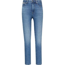 Damen Skinny-fit-Jeans "HIGH RISE SKINNY", blau, Gr. 28, Calvin Klein Jeans, unifarben, Denim/Jeans, Obermaterial: 80% Baumwolle, 12% Polyester, 6%