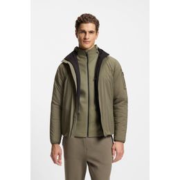 Outdoorjacke BOSS Green, Herren, Gr. XL, schwarz beige257, Web, Obermaterial: 100% Polyamid, unifarben, regular fit normal, hoch geschlossener Ausschnitt, elastischer Bund, Jacken Outdoorjacke, leicht wattiert, 4-Wege-Stretch-Qualit&auml;t, Regular Fit