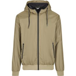 Urban Classics Herren Windbreaker "Urban Classics Herren Contrast Windrunner"khaki, schwarz, Gr. S, mehrfarbig, 100% Polyamid, Jacken