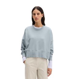 Marc O'Polo MARC O'POLO Damen Sweatshirt "mit recycelter Baumwolle", blau, Gr. XL, unifarben, Obermaterial: 100% Baumwolle, Sweatshirts