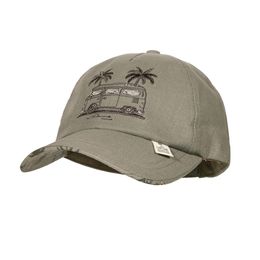 MaxiMo Jungen Baseball Capkhaki, Gr. 49, Web, Obermaterial: 55% Leinen, 45% Baumwolle, Caps, Leinen-Mix, Camping-Motiv, Cap, Jungen