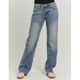 Tally Weijl Damen Straight-Jeans "SPADEPOLKIS", blau, Gr. 42, clean, Denim/Jeans, Obermaterial: 99% Baumwolle, 1% Elasthan, Jeans, elastisch, tief