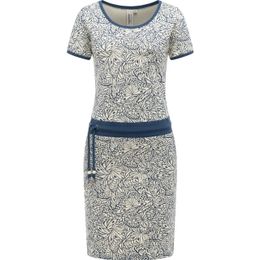Ragwear Damen Minikleid "Baomi Zoo YOUMODO", blau, Gr. S, Material: 100% Baumwolle, Kleider, Gemustertes Damen Sommerkleid