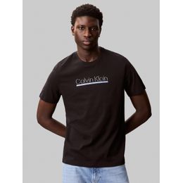 Calvin Klein Herren T-Shirt "SS 30s E SPRTSWR 2 G", schwarz, Gr. M, unifarben, Single Jersey, Obermaterial: 100% Baumwolle, Shirts, mit