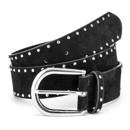 Lascana Damen H&uuml;ftg&uuml;rtel "Nieteng&uuml;rtel, Anzugg&uuml;rtel, G&uuml;rtel, Jeansg&uuml;rtel, Hoseng&uuml;rtel", schwarz, Gr. 80, kontrastfarbene Details, unifarben,