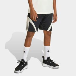 Jungen Shorts "J HOT SHO"schwarz, sanftes wei&szlig;, sanftes wei&szlig;,, Gr. 176, adidas Sportswear, Obermaterial: 100% Polyester, Hosen, Kinder Shorts,