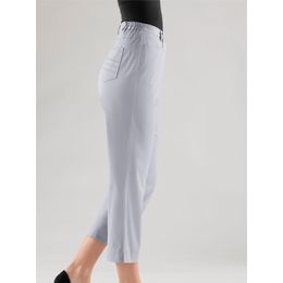 COSMA Damen 7/8-Hose, grau, Gr. 19, unifarben, 97% Baumwolle, 3% Elasthan, Hosen