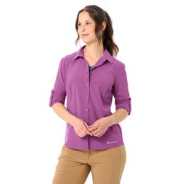 Vaude Damen Langarmshirt "WOMEN'S ROSEMOOR LS SHIRT IV"magenta, Gr. 40, Obermaterial: 100% Polyester, Shirts, Langarm, f&uuml;r Trekking und Wandern,