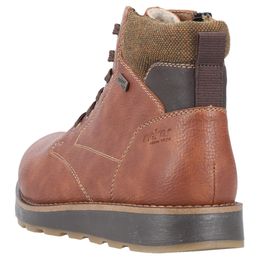 Rieker Herren Winterboots, Gr. 43, braun, Lederimitat, Textil, Schuhe, Schn&uuml;rboots, Schaftrandpolsterung, mit RiekerTEX-Membran