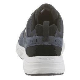 Skechers Herren Sneaker "Oak Canyon", Gr. 45, blau, Leder, Textil, Schuhe, mit Memory Foam-Ausstattung, Freizeitschuh, Halbschuh, Schn&uuml;rschuh