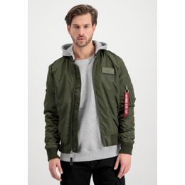 Herren Bomberjacke "MA-1 TT Hood Light", gr&uuml;n, Gr. S, Alpha Industries, Obermaterial: 100% Nylon, Futter: 100% Nylon, Kapuze: 75% Baumwolle, 25%