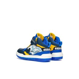 Geox M&auml;dchen Sneaker "J BUZZERLIGHT BOY Blinkschuh", Gr. 24, gelb, Synthetik, kontrastfarbene Details, Schuhe, Schn&uuml;rboots mit cooler Blinkfunktion,