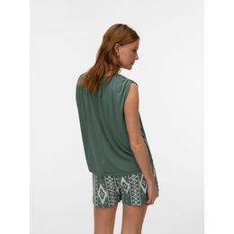 V&eacute;ro Moda VERO MODA Damen Shirttop "VMFILLI SL TOP JRS NOOS", gr&uuml;n, Gr. M, unifarben, Jersey, Obermaterial: 70% Modal, 30% Polyester, Tops, Materialmix