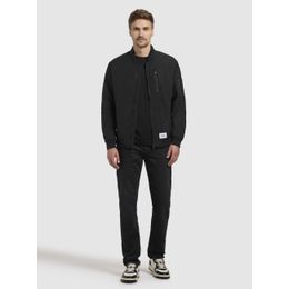 Khujo Herren Bomberjacke "BEKI", schwarz, Gr. L, unifarben, Web, 100% Polyester, Jacken