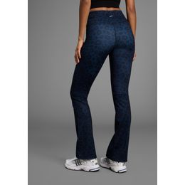 FAYN SPORTS Damen Leggings, schwarz, Gr. 22, bedruckt, Obermaterial: 80% Polyester, 20% Elasthan, Hosen, Reflektor Logo-Print