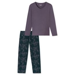 Damen Schlafanzug "Uncover Nightwear", uncover by Schiesser, Gr. 44, blau, Single Jersey, Obermaterial: 100% Baumwolle, Homewear-Sets, Baumwolle,
