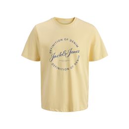 Jack & Jones JACK & JONES Herren T-Shirt "JJGRAYSON TEE SS CREW NECK"sunlight, Gr. S, bedruckt, Jersey, Obermaterial: 100% Baumwolle, Shirts, Baumwolle, regular