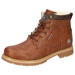 Winterboots Lerros, Herren, Gr. 42, braun (cognacfarben), Lederimitat, Schuhe Winterboots, Winterstiefel mit Warmfutter