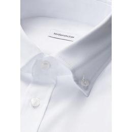 Seidensticker Herren Businesshemd "Schwarze Rose", wei&szlig;, Gr. 36, unifarben, 100% Baumwolle, Hemden, Slim 1/1 Button-Down-Kragen Uni