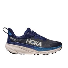 Trailrunningschuh Hoka One One "CHALLENGER 7 GORE-TEX", Herren, Gr. 41, midnight blau, grout, Synthetik, Textil, mehrfarbig, Schuhe Trailrunningschuh, wasserdichter Trailrunningschuh