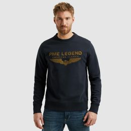 PME-Legend PME LEGEND Herren Sweatshirt "Crewneck soft terry with logo", grau, Gr. XXL, bestickt, Sweatware, Obermaterial: 100% Baumwolle, Sweatshirts, mit Logo