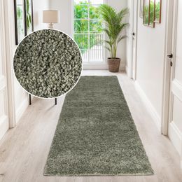 Hochflor-Teppich OTTO HOME, B:90cm H:45mm L:250cm, gr&uuml;n, Kunstfaser, Teppiche, "Viva Shaggy, in Standard- und Premium-Qualit&auml;t, 30 mm oder 45 mm