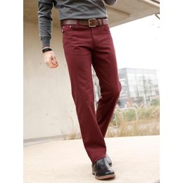 Herren 5-Pocket-Hose, rot, Gr. 48, unifarben, 98% Baumwolle, 2% Elasthan, Hosen