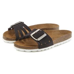 ELBSAND Damen Pantolette "Sandale, Mule, offener Schuh, Sommerschuhe, Lederpantolette", Gr. 40, grau, Obermaterial: 100% Rindsleder. Decksohle: 100%