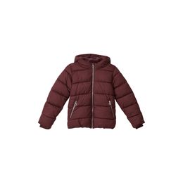 Steppjacke s.Oliver JUNIOR, M&auml;dchen, Gr. 146/152, burgundy, Web, Obermaterial: 100% Polyester. Futter: 100% Polyester, unifarben, loose fit h&uuml;ftbedeckend, Rundhals, elastischer Bund, Jacken Steppjacke, mit Pl&uuml;sch- und Fleecefutter