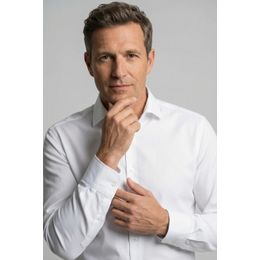 OLYMP Herren Businesshemd "Level Five body fit", wei&szlig;, Gr. 46, Web, Obermaterial: 64% Baumwolle, 27% Polyester, 9% Elasthan, Hemden