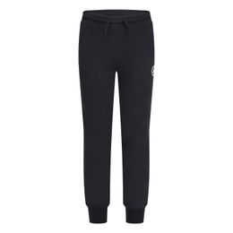 Converse Jungen Jogginghose "CNVB SIGNATURE CHUCKPATCH JGGR", schwarz, Gr. 116, angeraute Sweatware, Obermaterial: 60% Baumwolle, 40% Polyester,
