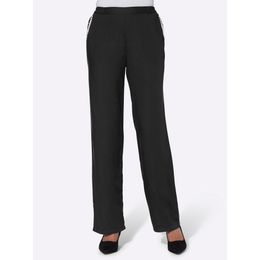 Classic Basics Damen Schlupfhose, schwarz, Gr. 56, unifarben, 100% Viskose, Hosen