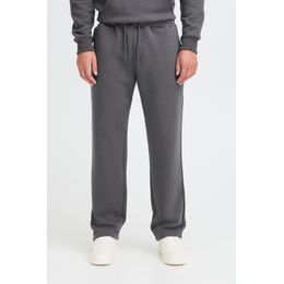 Jogginghose Blend "BHDOWNTON straight leg pants", Herren, Gr. XXL, N-Gr, iron gate, angeraute Sweatware, Obermaterial: 50% Baumwolle, 50% Polyester, unifarben, relaxed fit lang, Hosen Jogginghose, Baumwollmischung, relaxed fit
