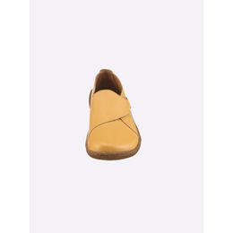Gemini Damen Slipper, Gr. 39, gelb, Glattleder, Schuhe